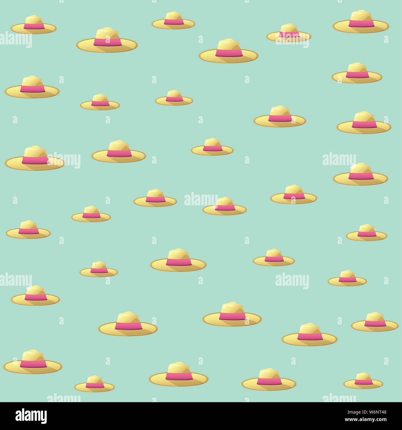 Summer hats background pattern Stock Vector Image & Art - Alamy