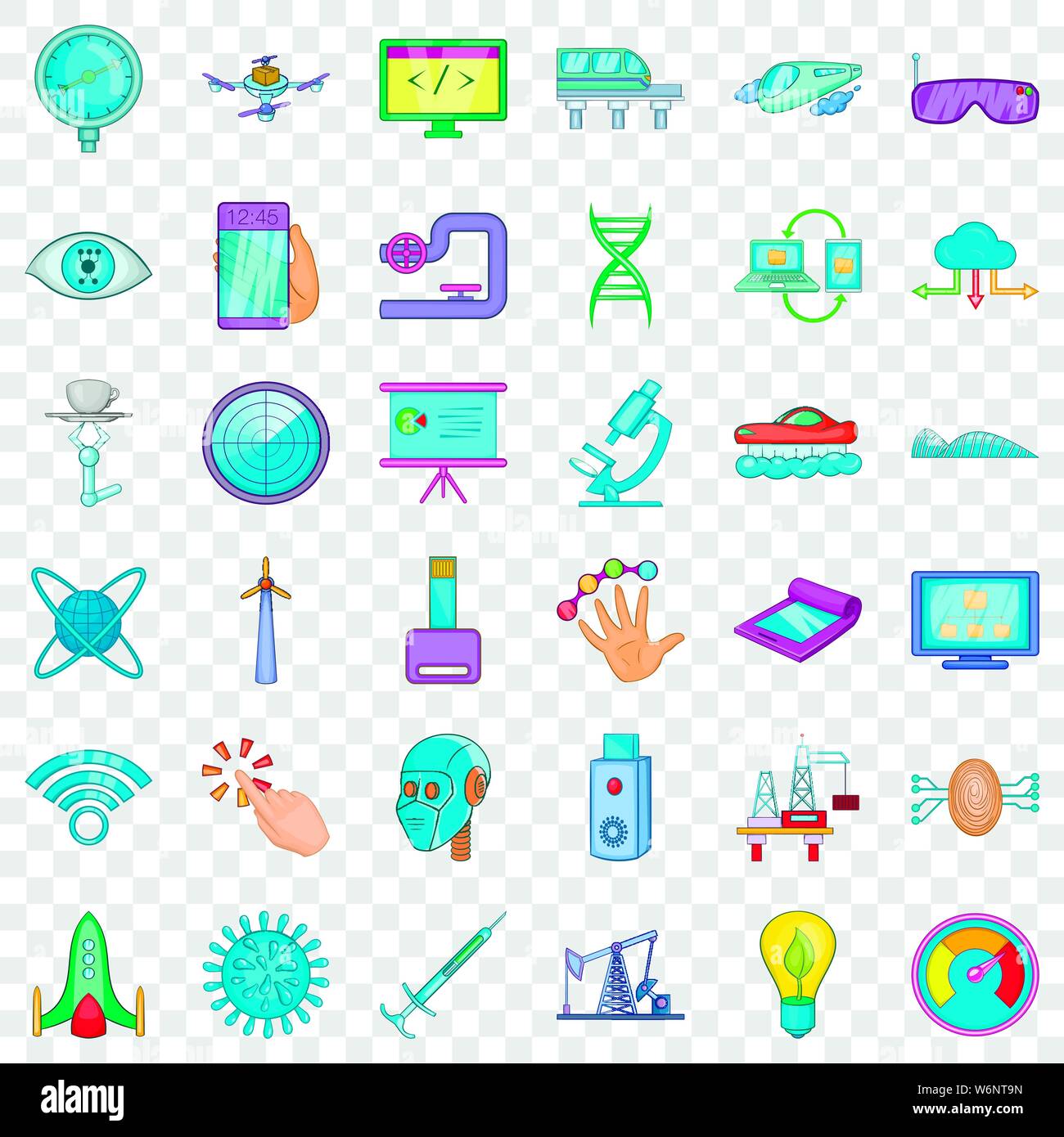 Computer icons set, cartoon style Stock Vector Image & Art - Alamy