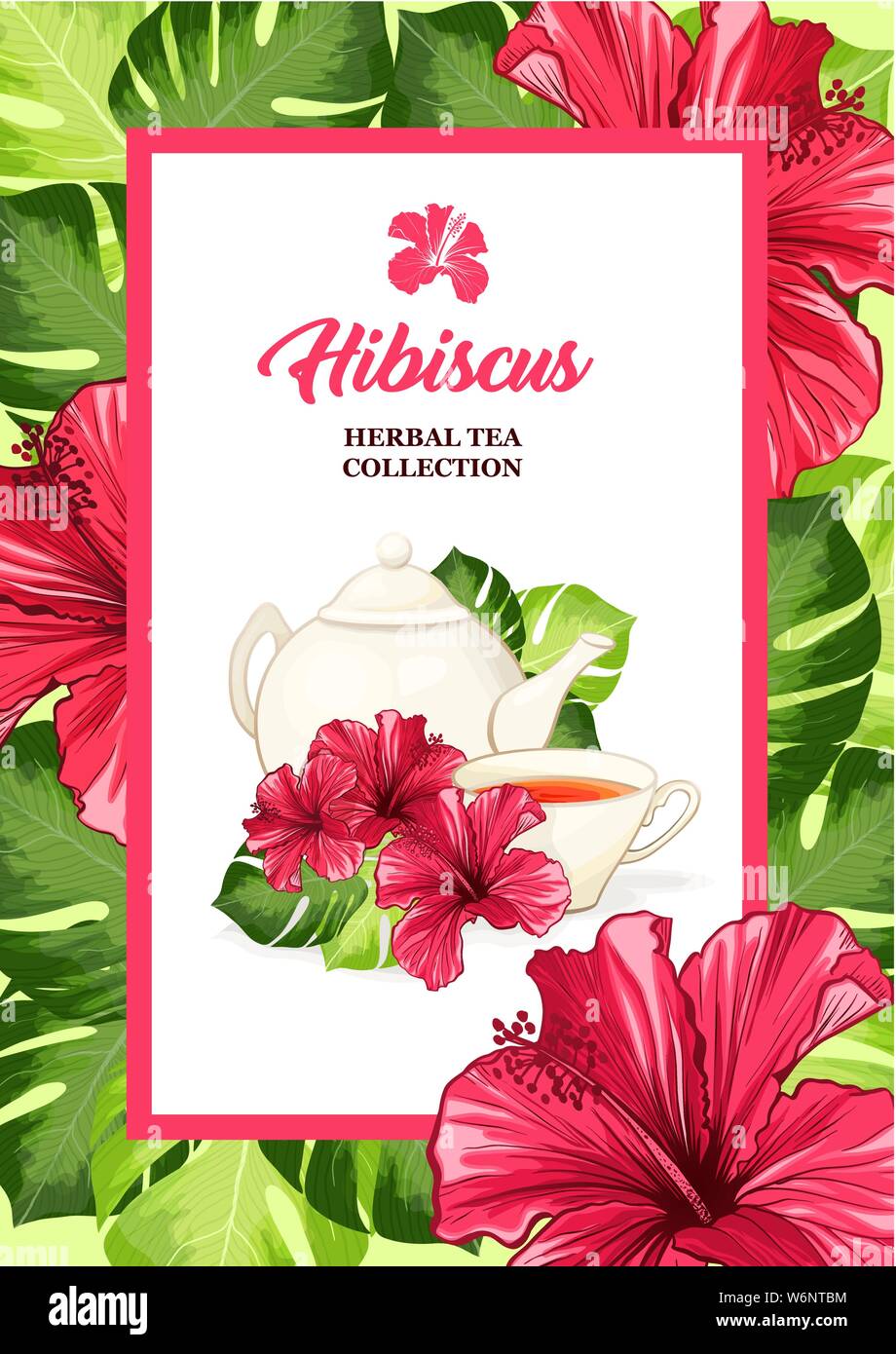 Red flower tropica Stock Vector Images - Alamy