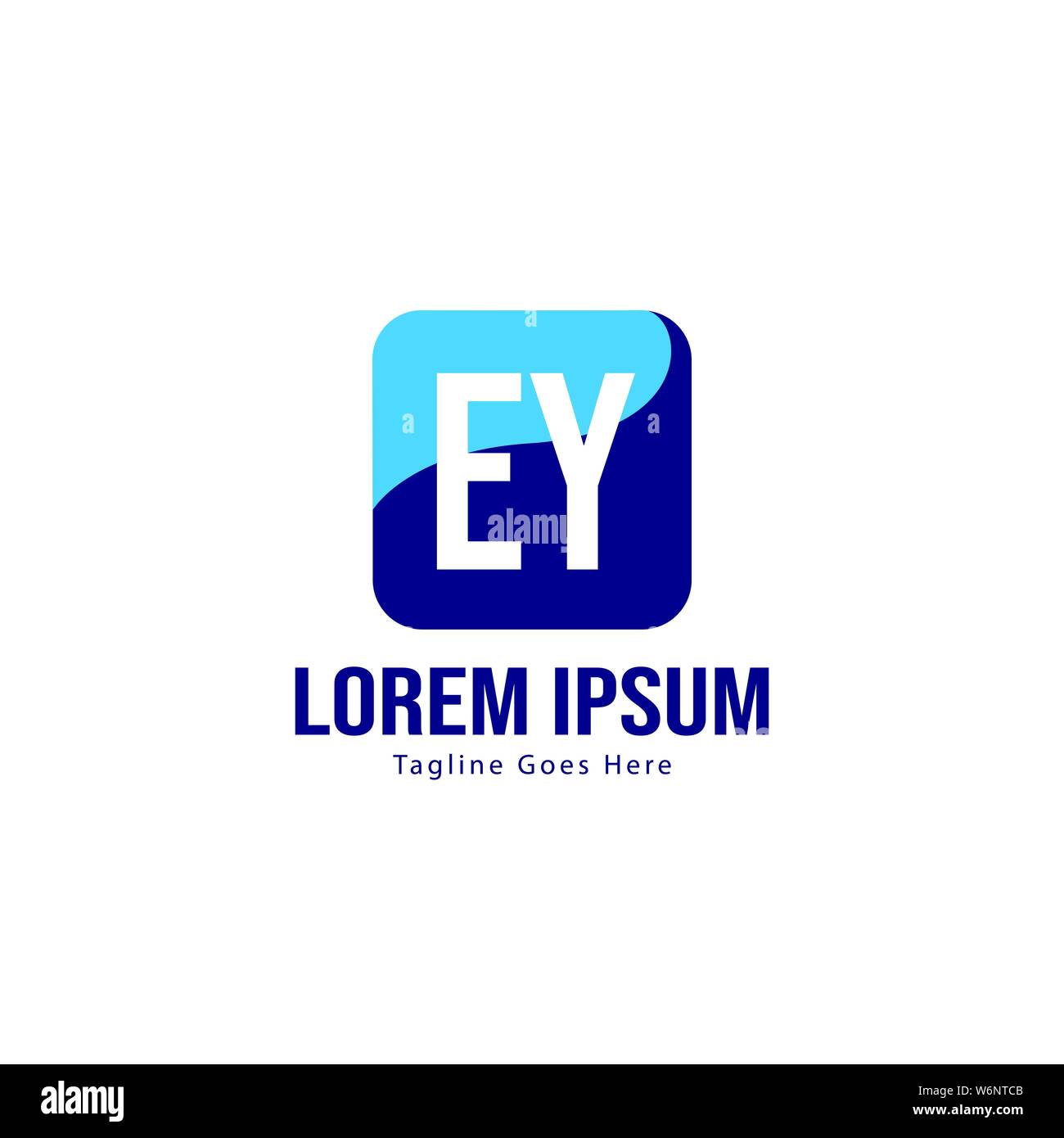 Initial EY logo template with modern frame. Minimalist EY letter logo ...