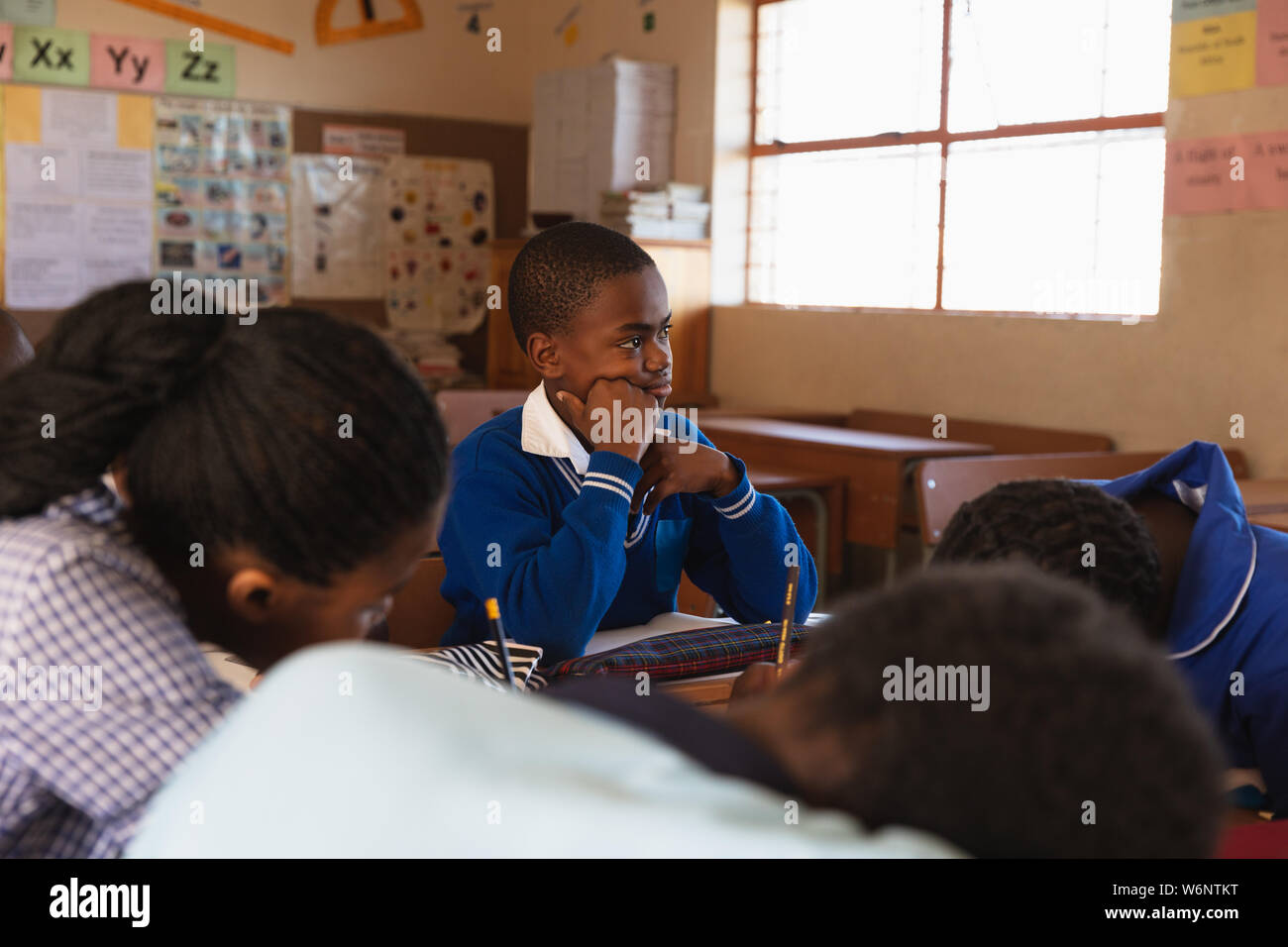 Schoolchildren in a lesson at a township school Stock Photo - Alamy