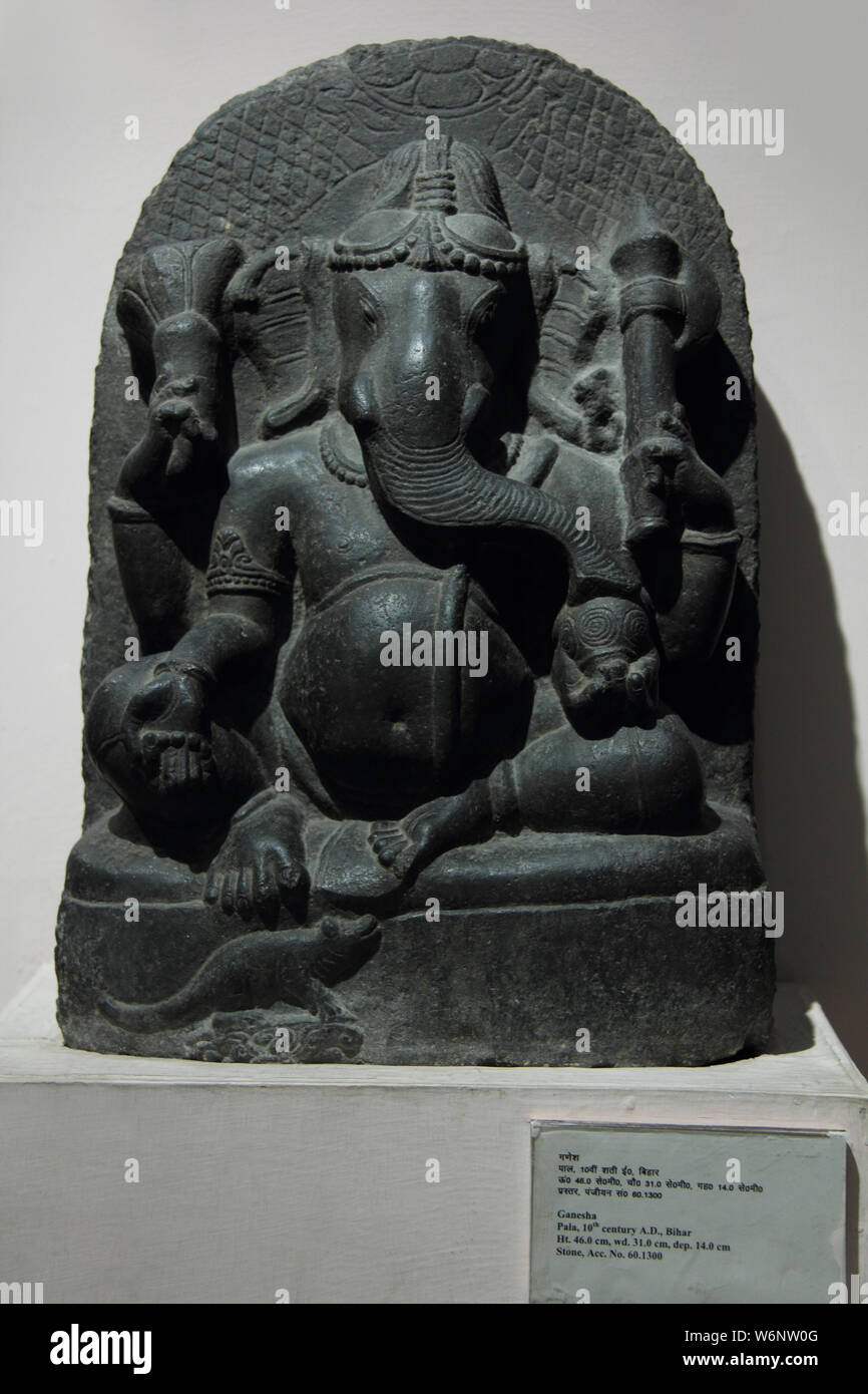 10th century statue of Lord Ganesha in a museum, National Museum ...