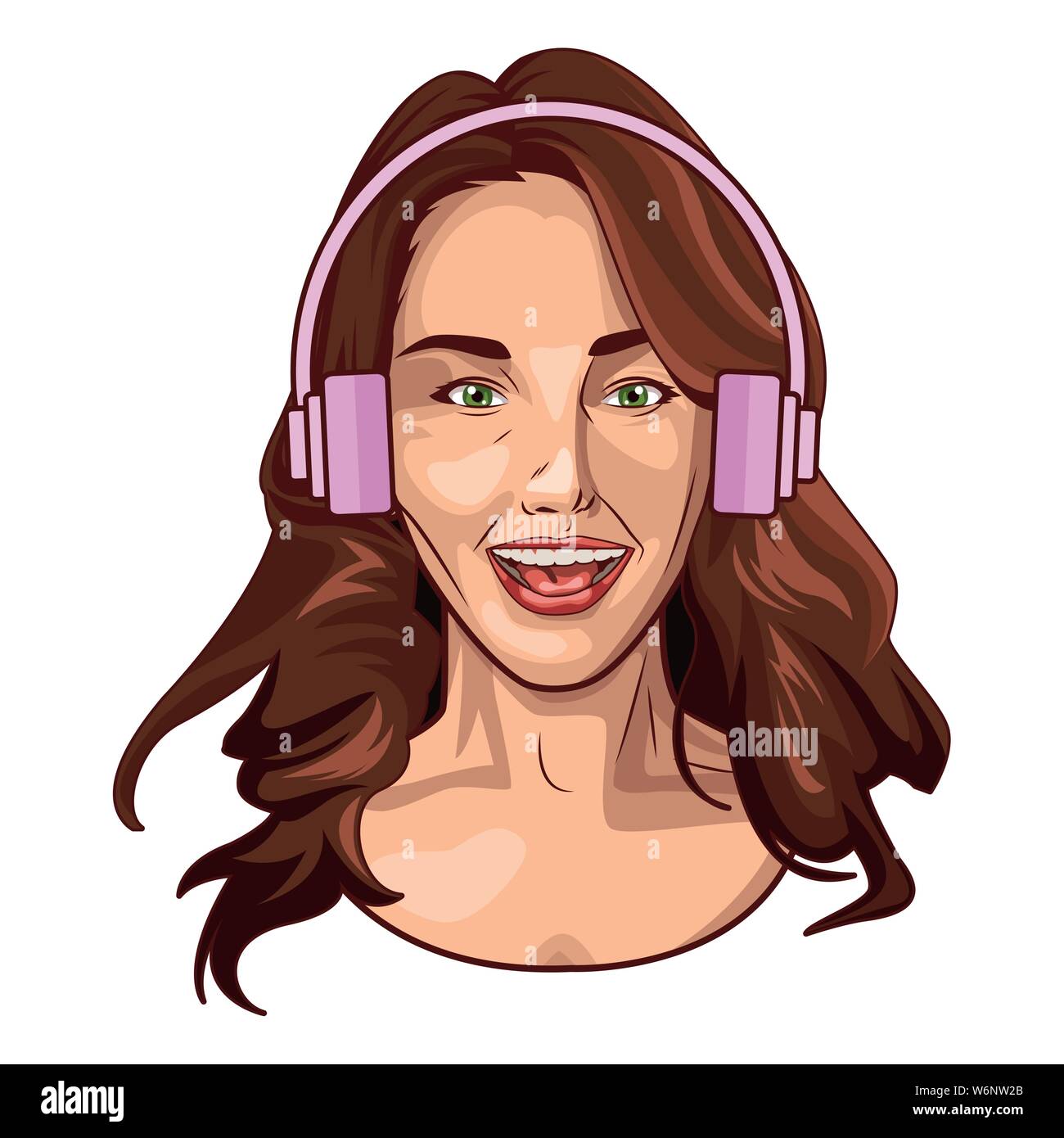 Pop art beautiful woman face smiling Stock Vector Image & Art - Alamy