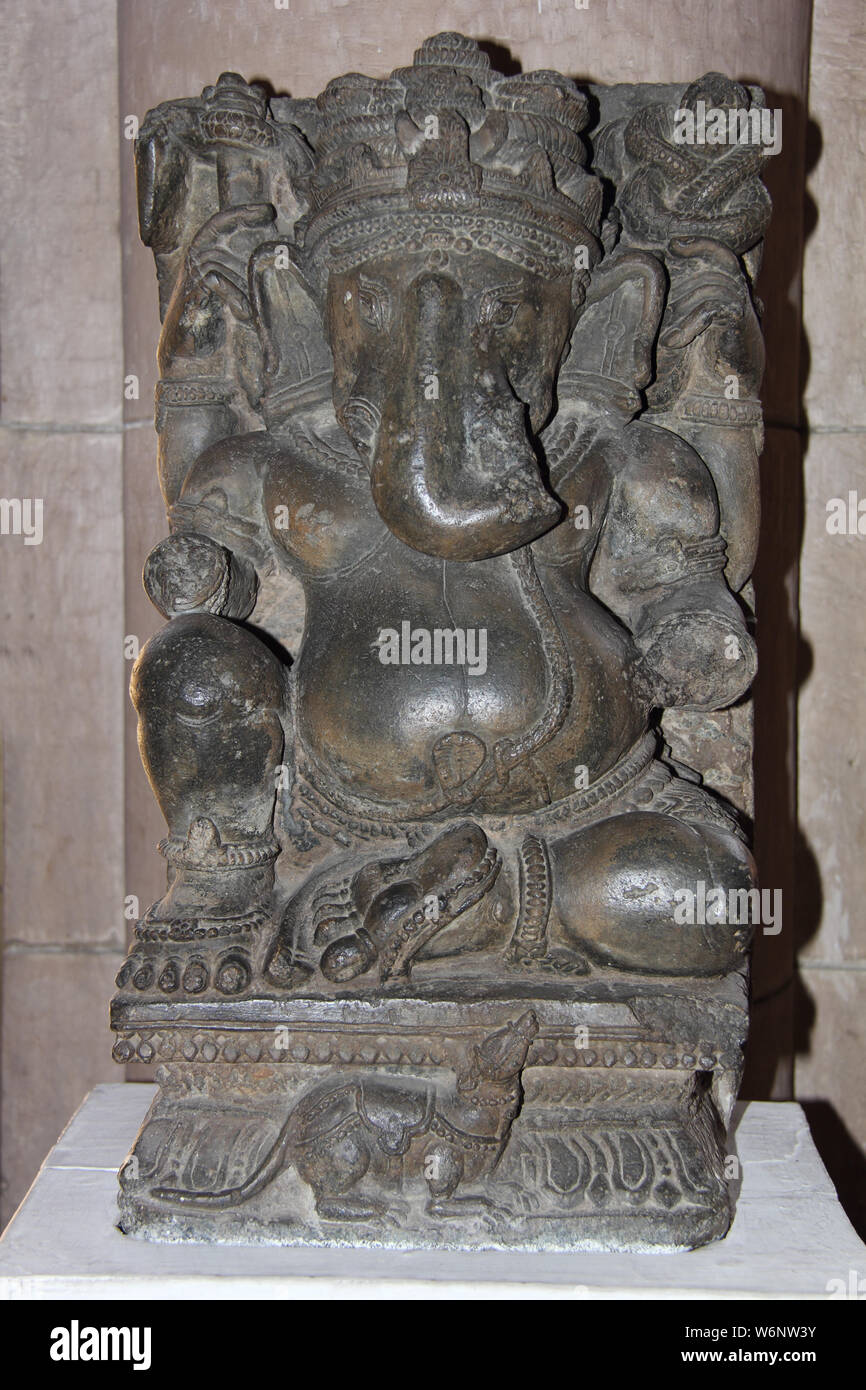 13th century statue of Lord Ganesha in a museum, National Museum ...
