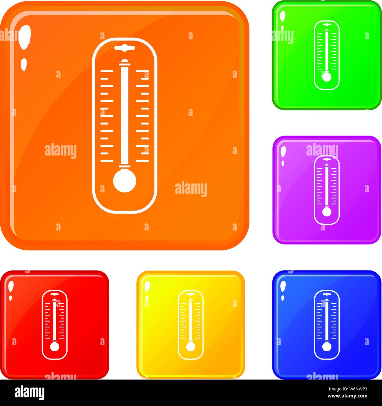 Thermometer icons set vector color Stock Vector Image & Art - Alamy