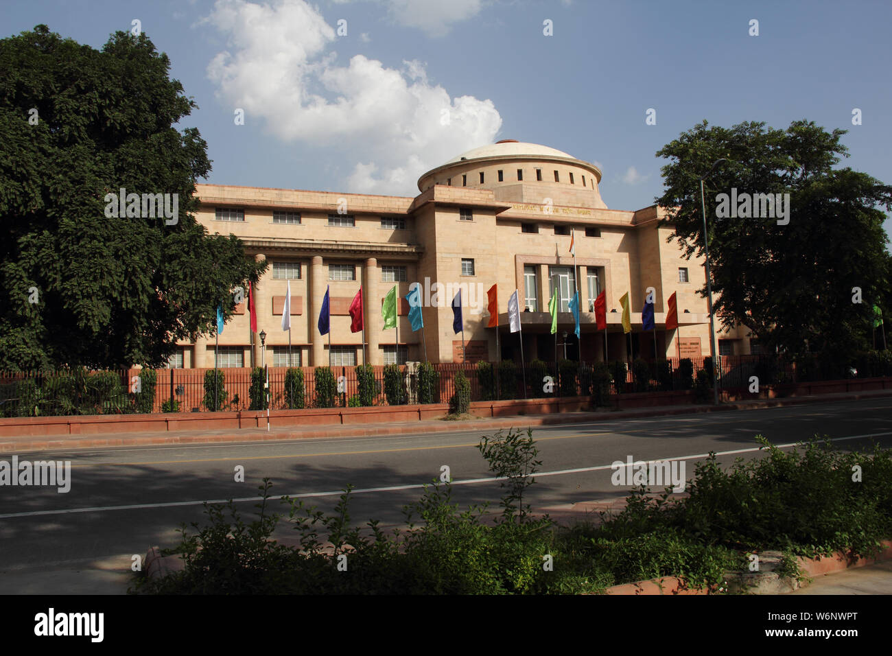 Art museum along a road, National Museum, Janpath, New Delhi, Delhi ...