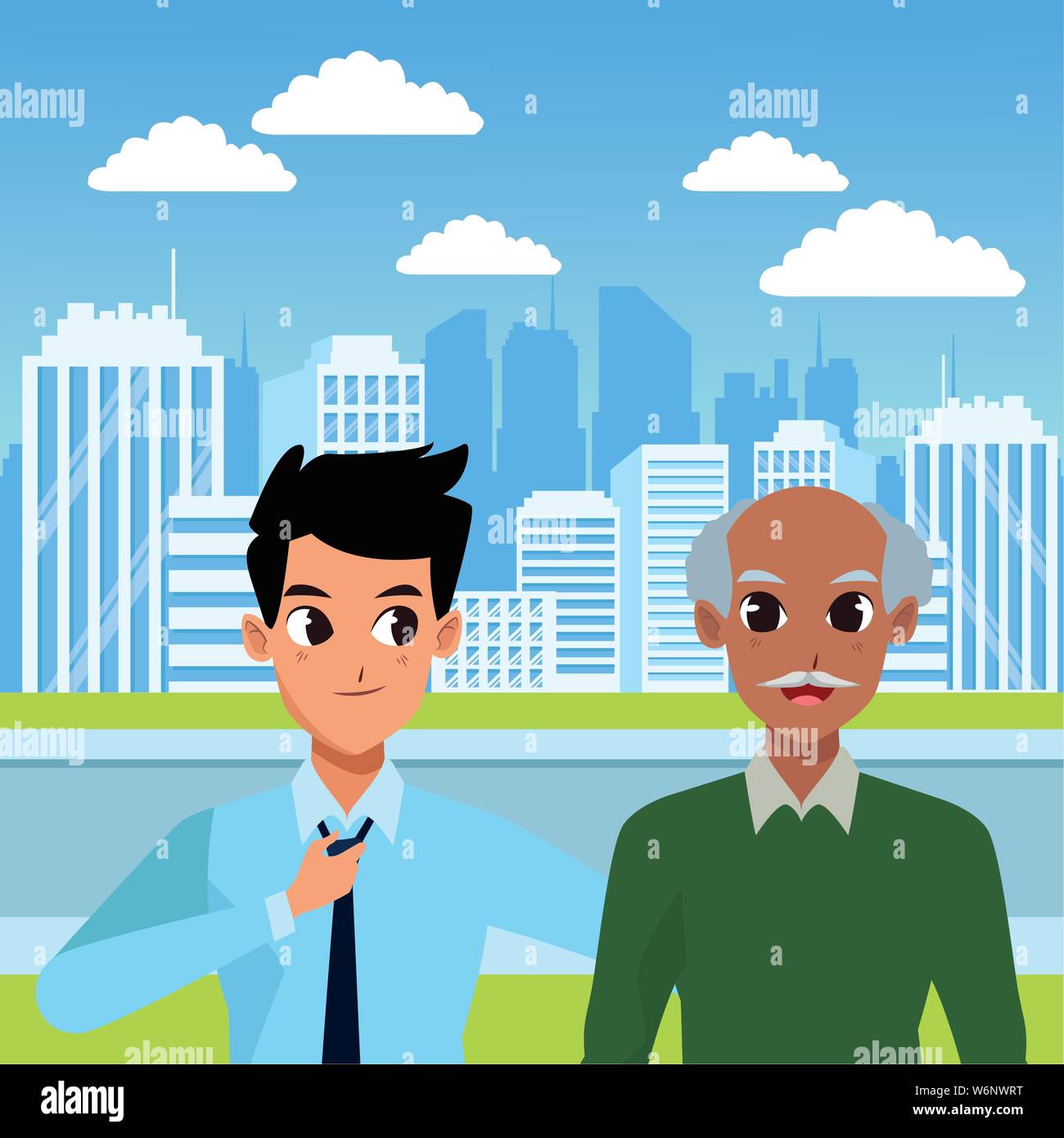 Taking care of the hair Stock Vector Images - Alamy