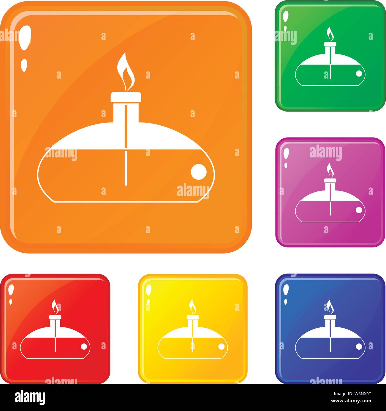 Spiritlamp icons set vector color Stock Vector Image & Art - Alamy