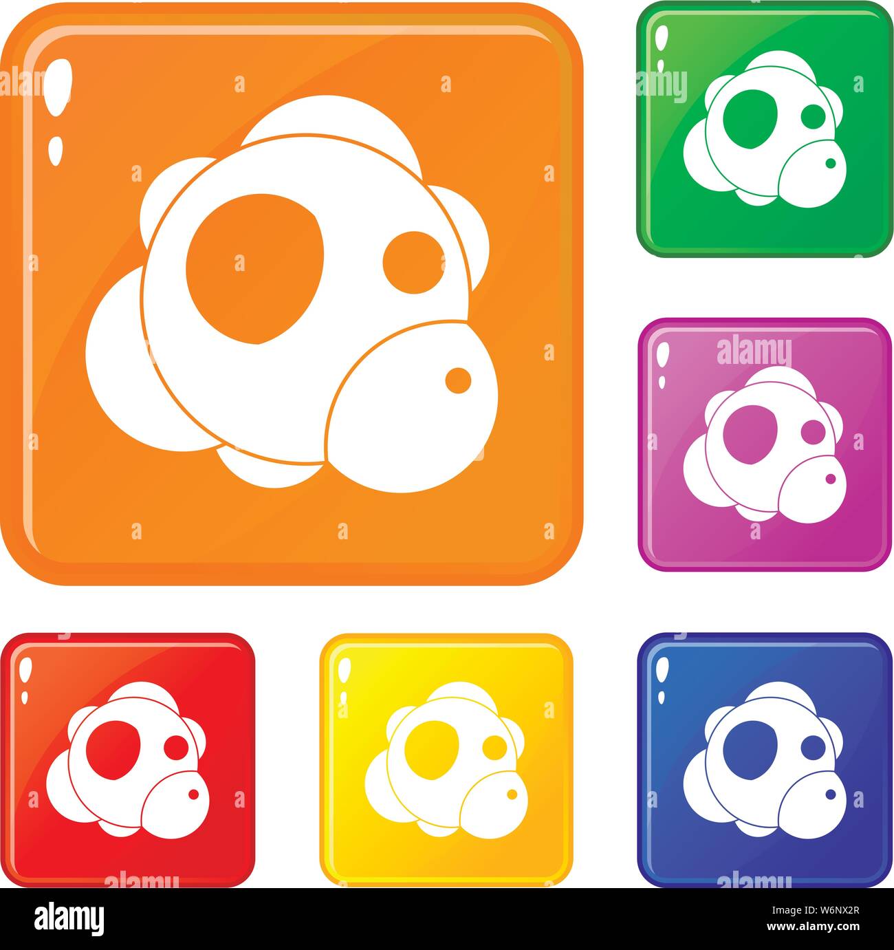 Atom icons set vector color Stock Vector Image & Art - Alamy