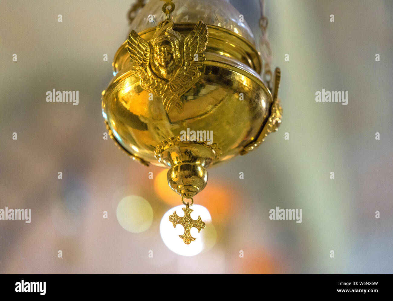 Decorative element in the church of the Holy Sepulchre, Jerusalem Stock ...
