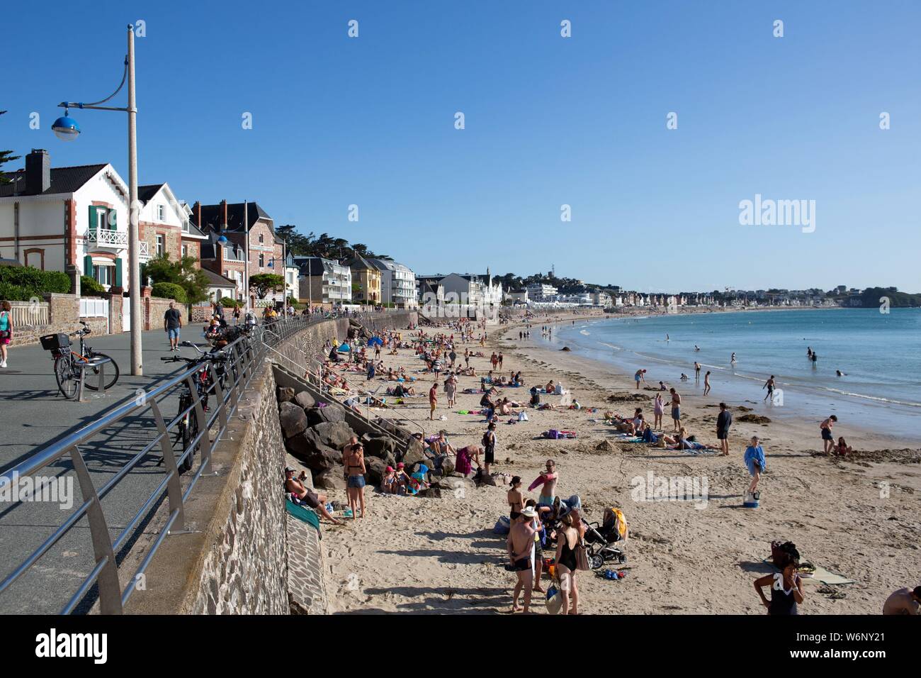 Côtes d'Armor, Pleneuf Val André, large beach Stock Photo - Alamy