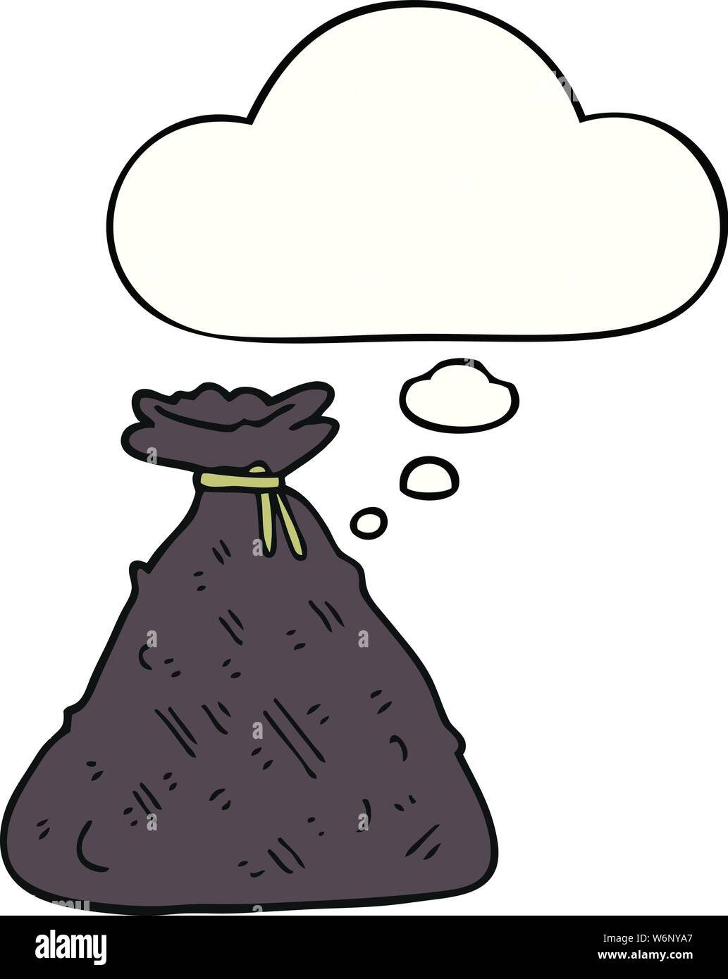 cartoon old hessian sack with thought bubble Stock Vector Image & Art ...