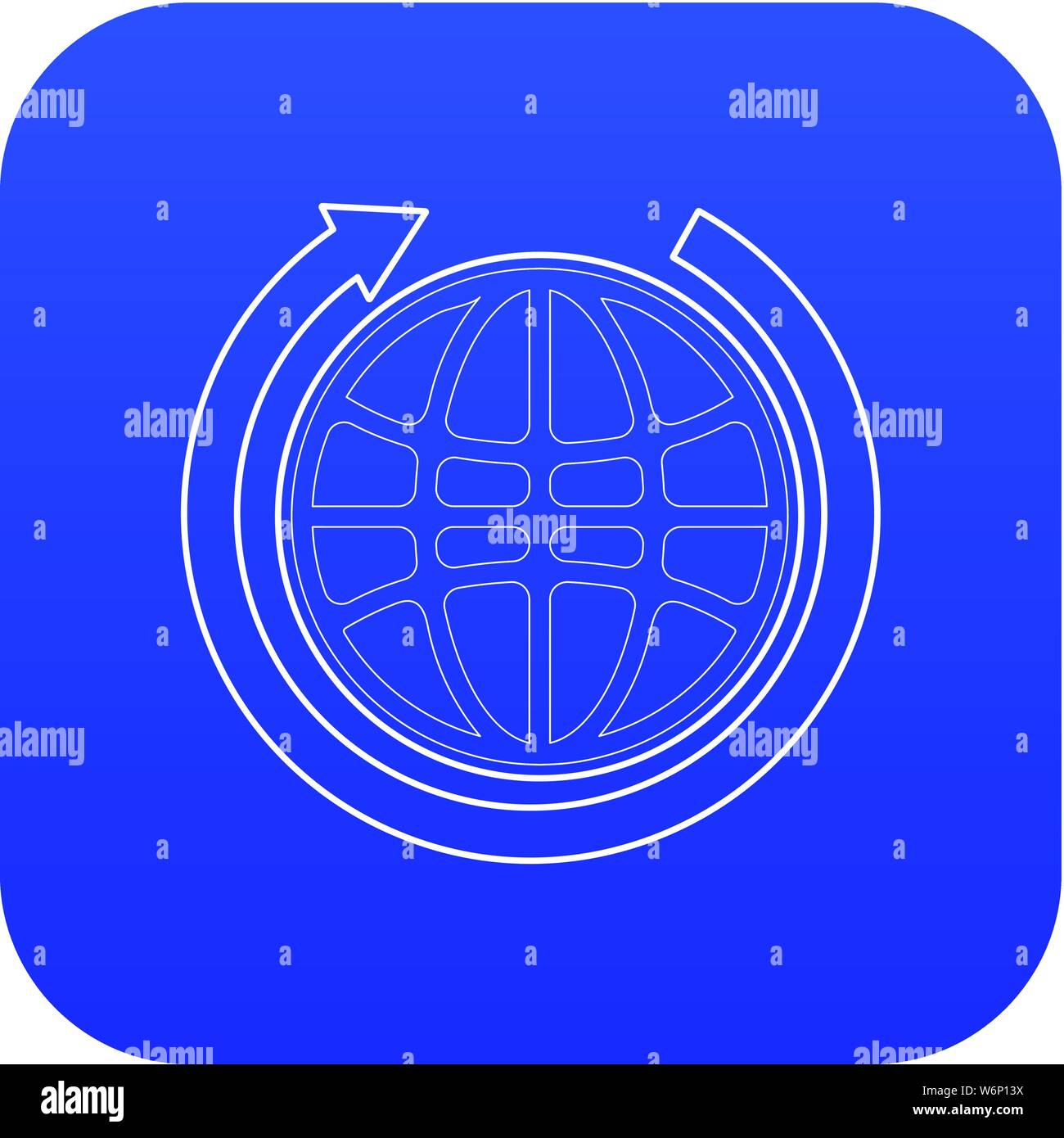 Earth icon blue vector Stock Vector Image & Art - Alamy