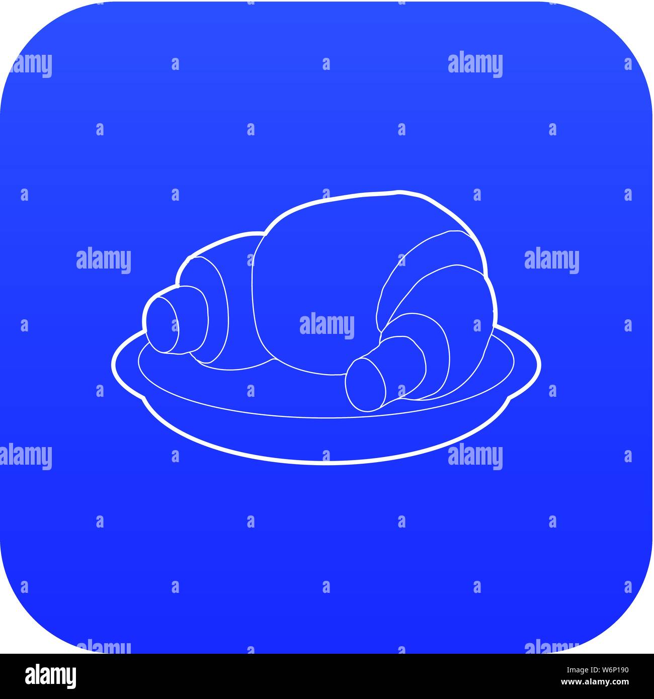 Croissant icon blue vector Stock Vector Image & Art - Alamy