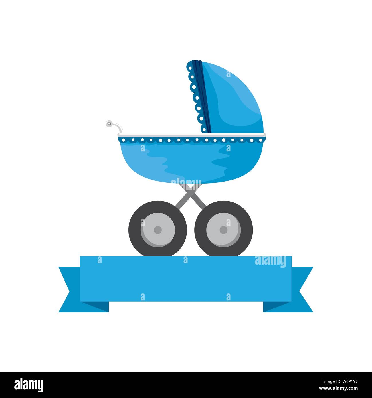 baby shower card with baby cart Stock Vector Image & Art - Alamy