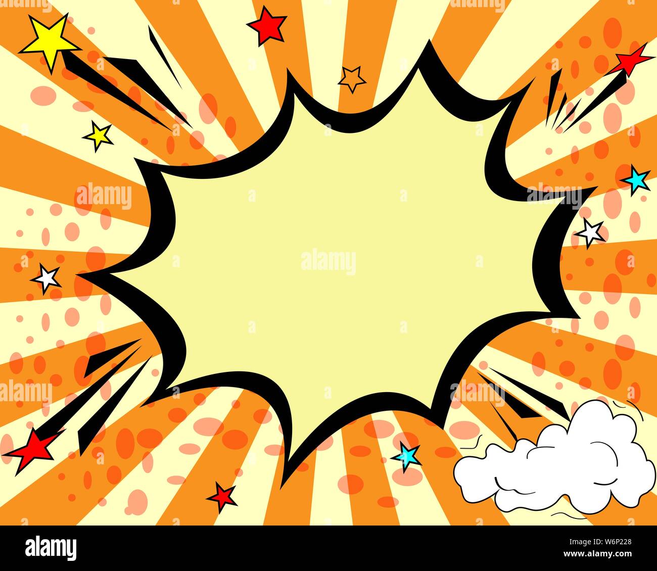 Comic book explosion background image. Vector illustration Stock Vector ...