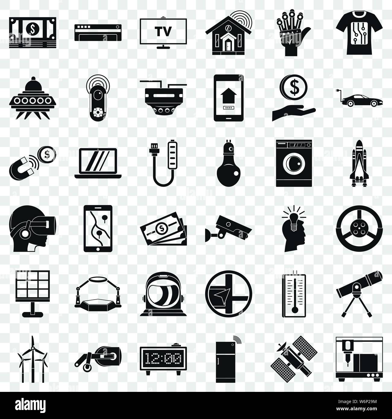 Monitor icons set, simple style Stock Vector Image & Art - Alamy