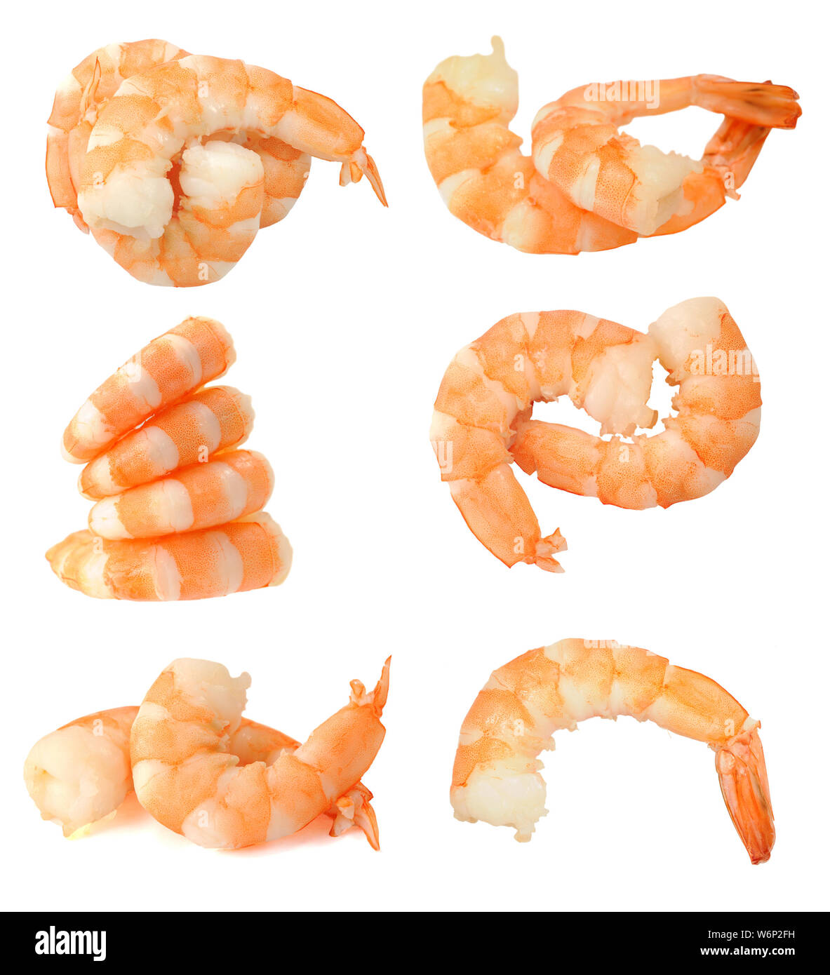two boiled shrimp isolated on white background Stock Photo - Alamy