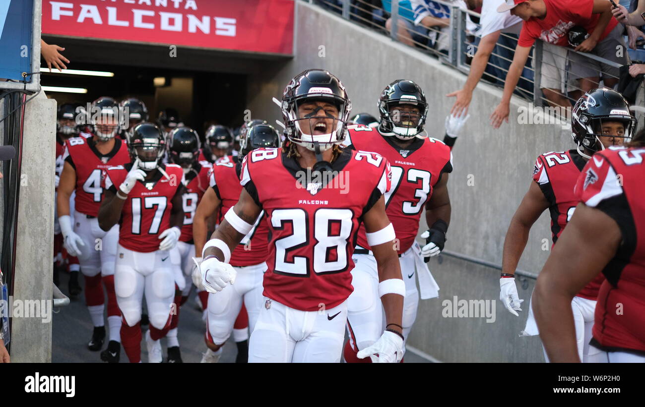 August 1st, 2019: Jordan Miller #28 during the Atlanta Falcons vs ...