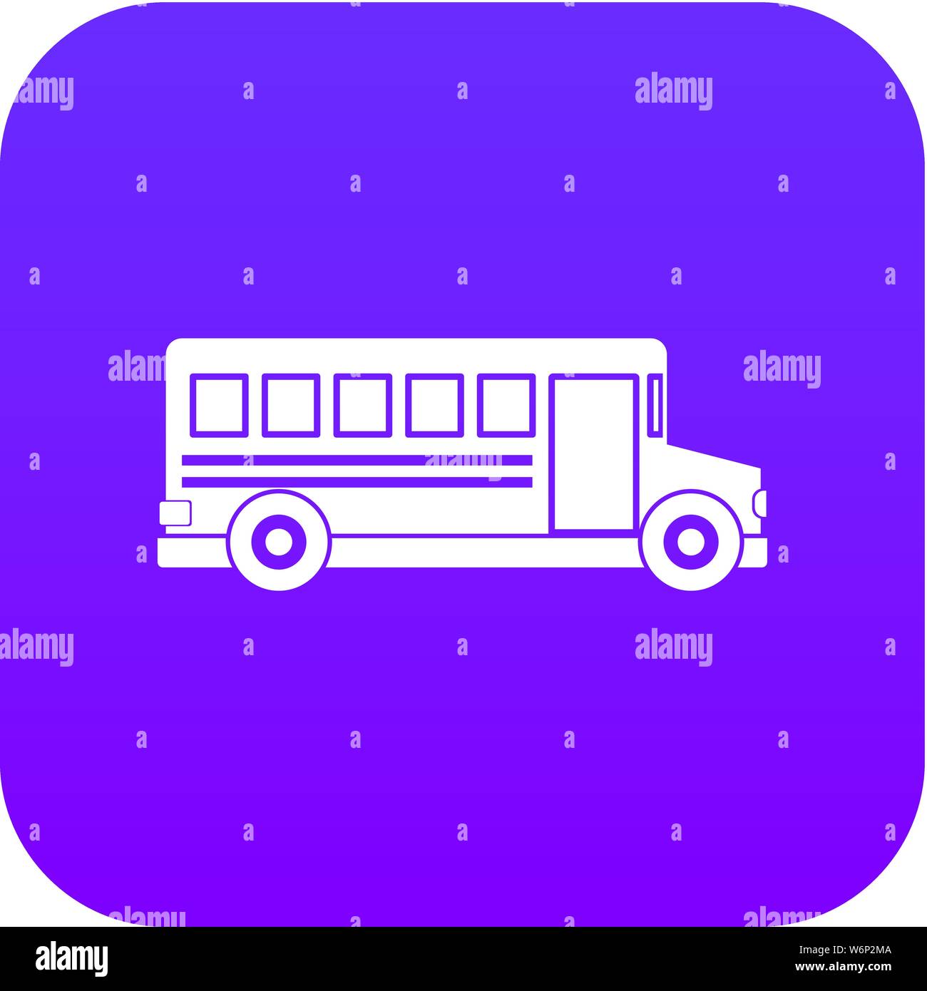 School bus icon digital purple Stock Vector Image & Art - Alamy