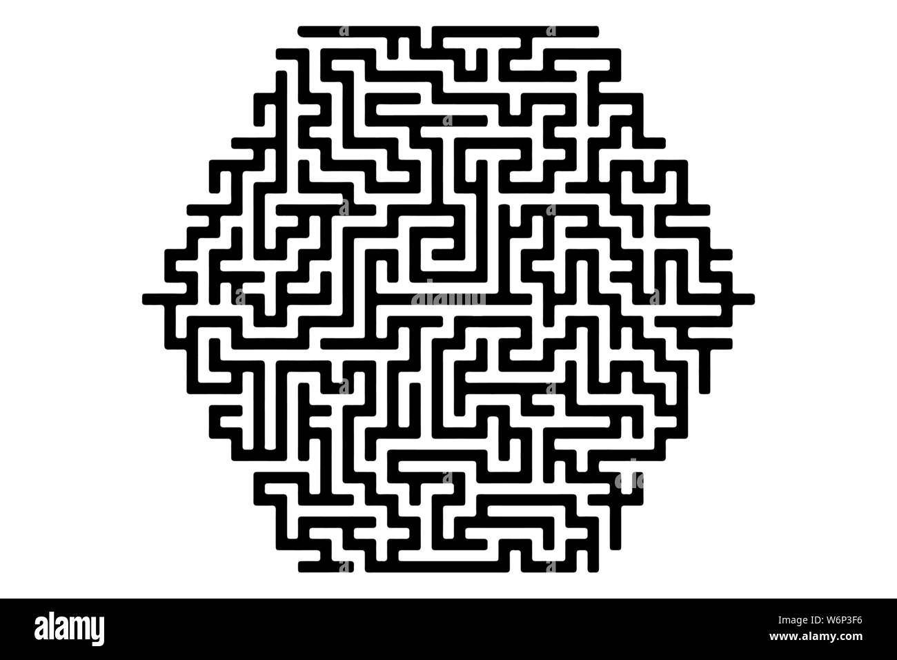 Isometric maze, labyrinth solution concept vector illustration eps 10 ...