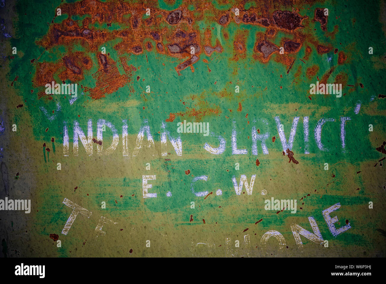 Background texture of a rusting old green painted metal sign Stock ...