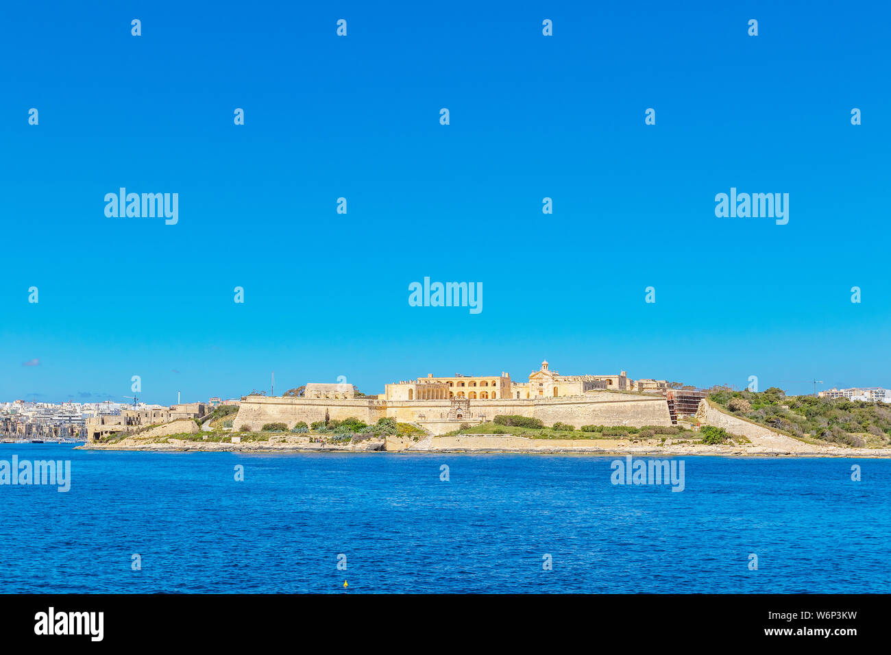 View of the island Manoel from the forts Valletta. Malta Stock Photo ...
