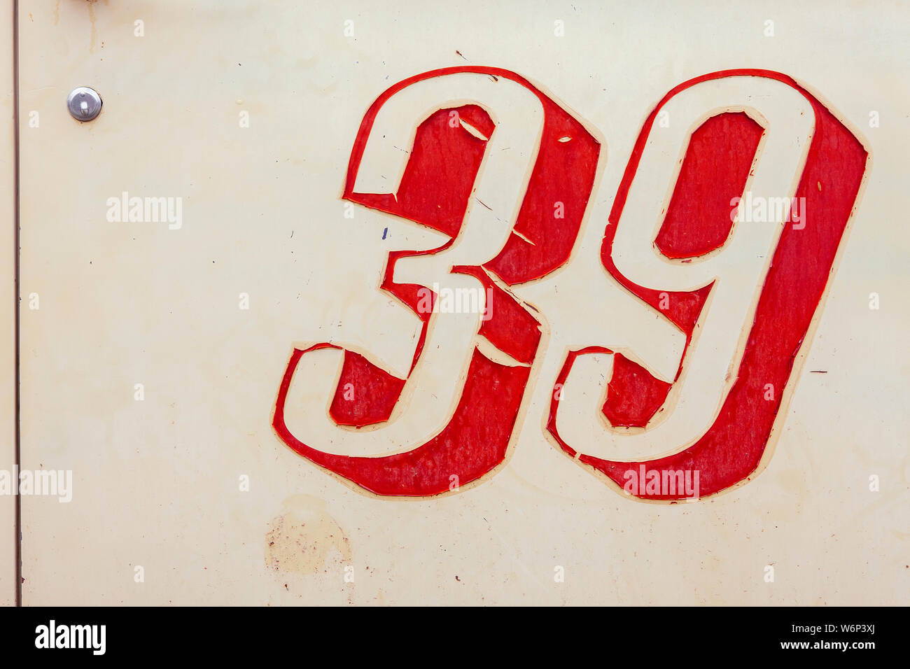 Number 39 sign hi-res stock photography and images - Alamy