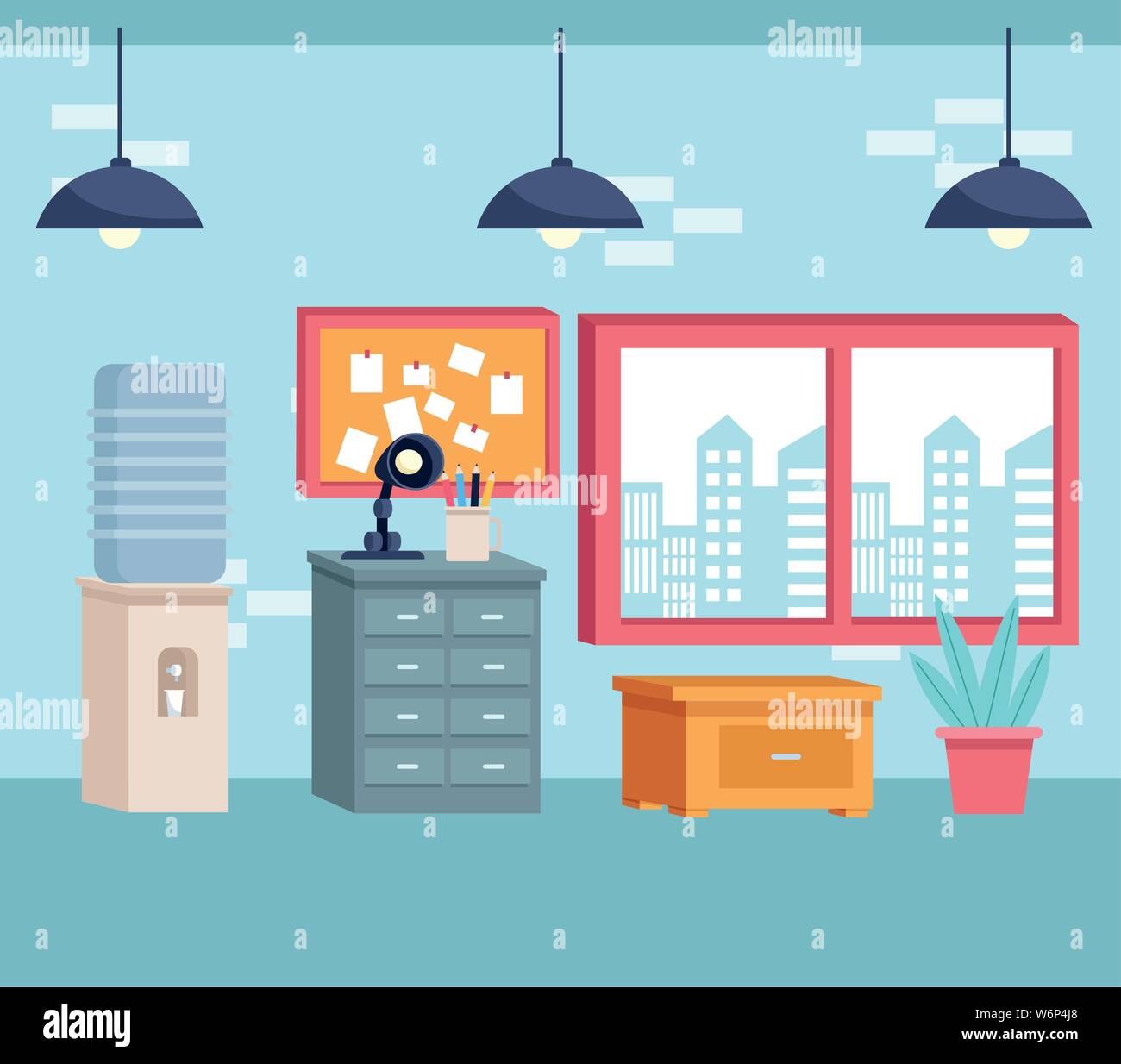 furniture modern decoration style cartoon Stock Vector Image & Art - Alamy