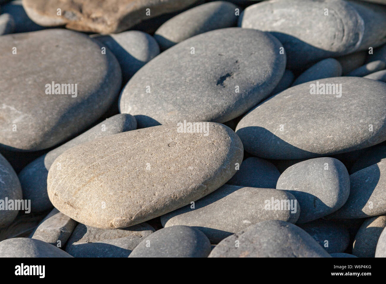 Large pebbles on a beach, Devon Stock Photo - Alamy