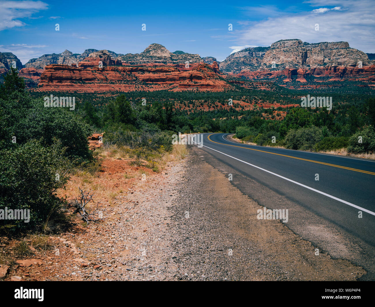 Driving on Boynton Pass Road in Sedona, Arizona towards Boynton Canyon ...