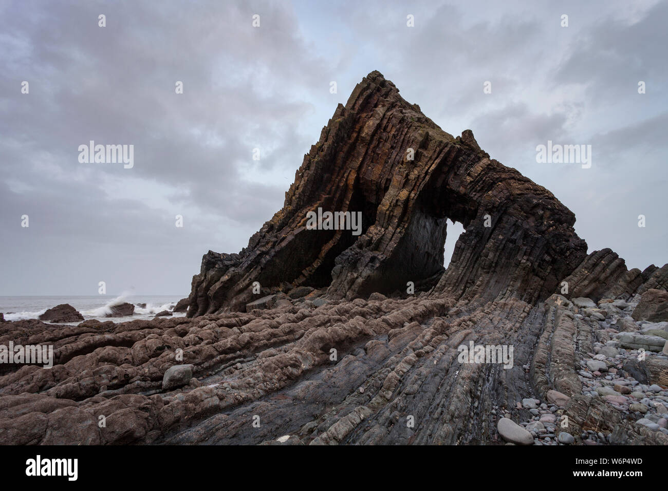 Blackchurch Rock is a local landmark natural stone arch on the north ...
