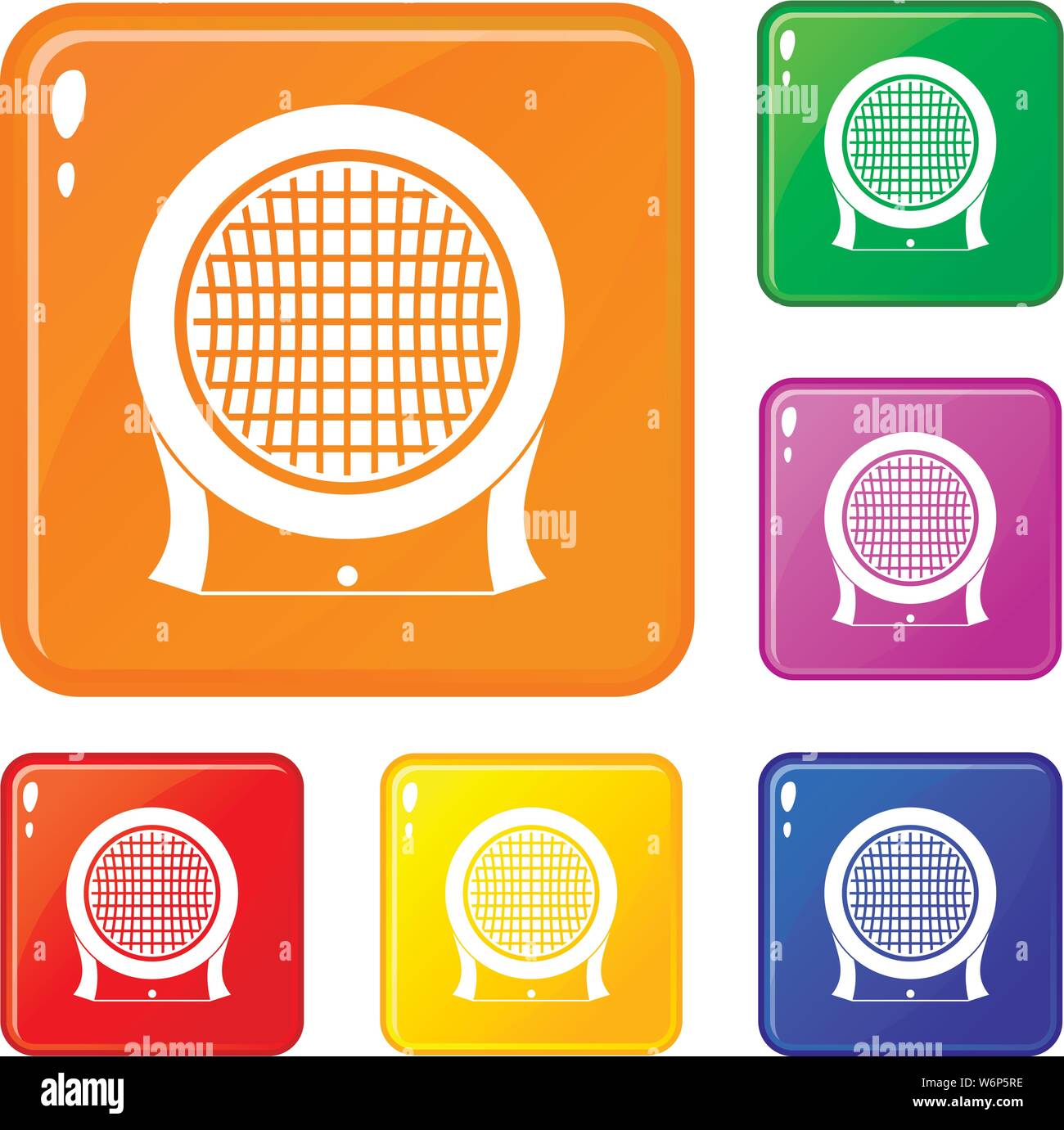 Electric heater icons set vector color Stock Vector Image & Art - Alamy