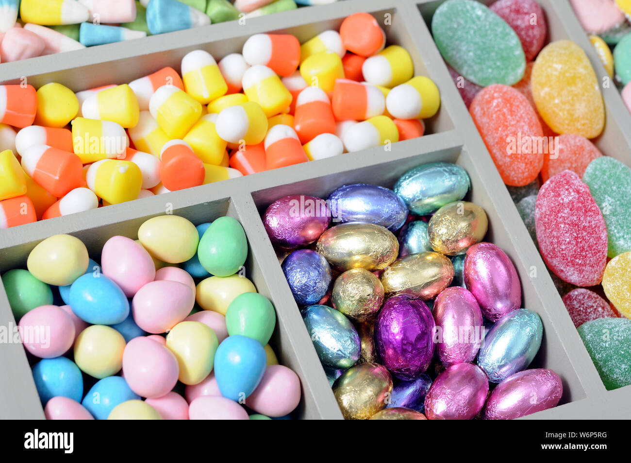 premium colorful candy in the box Stock Photo - Alamy