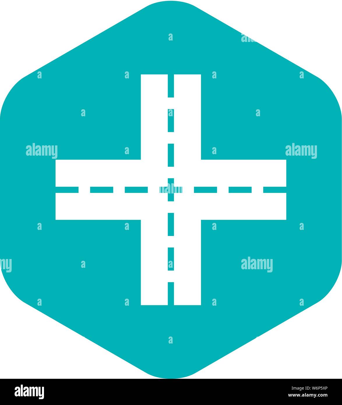 Crossing road icon, simple style Stock Vector Image & Art - Alamy