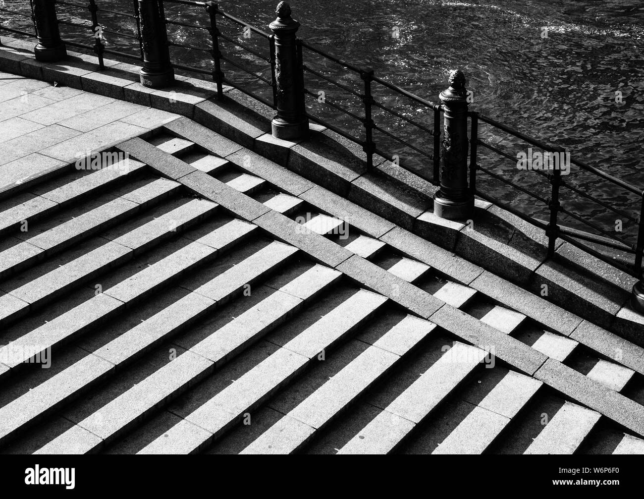 Steps river Black and White Stock Photos & Images - Alamy