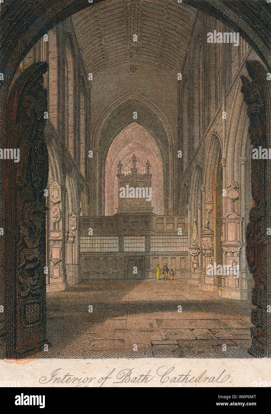 'Interior of Bath Cathedral', 19th century? Bath Abbey in Bath ...