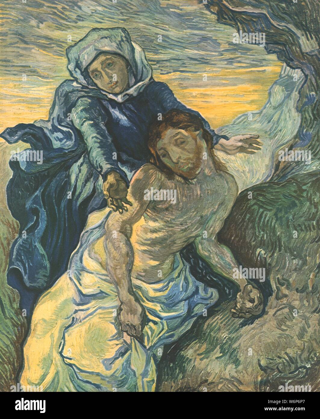 Virgin mary painting blue hi-res stock photography and images - Alamy