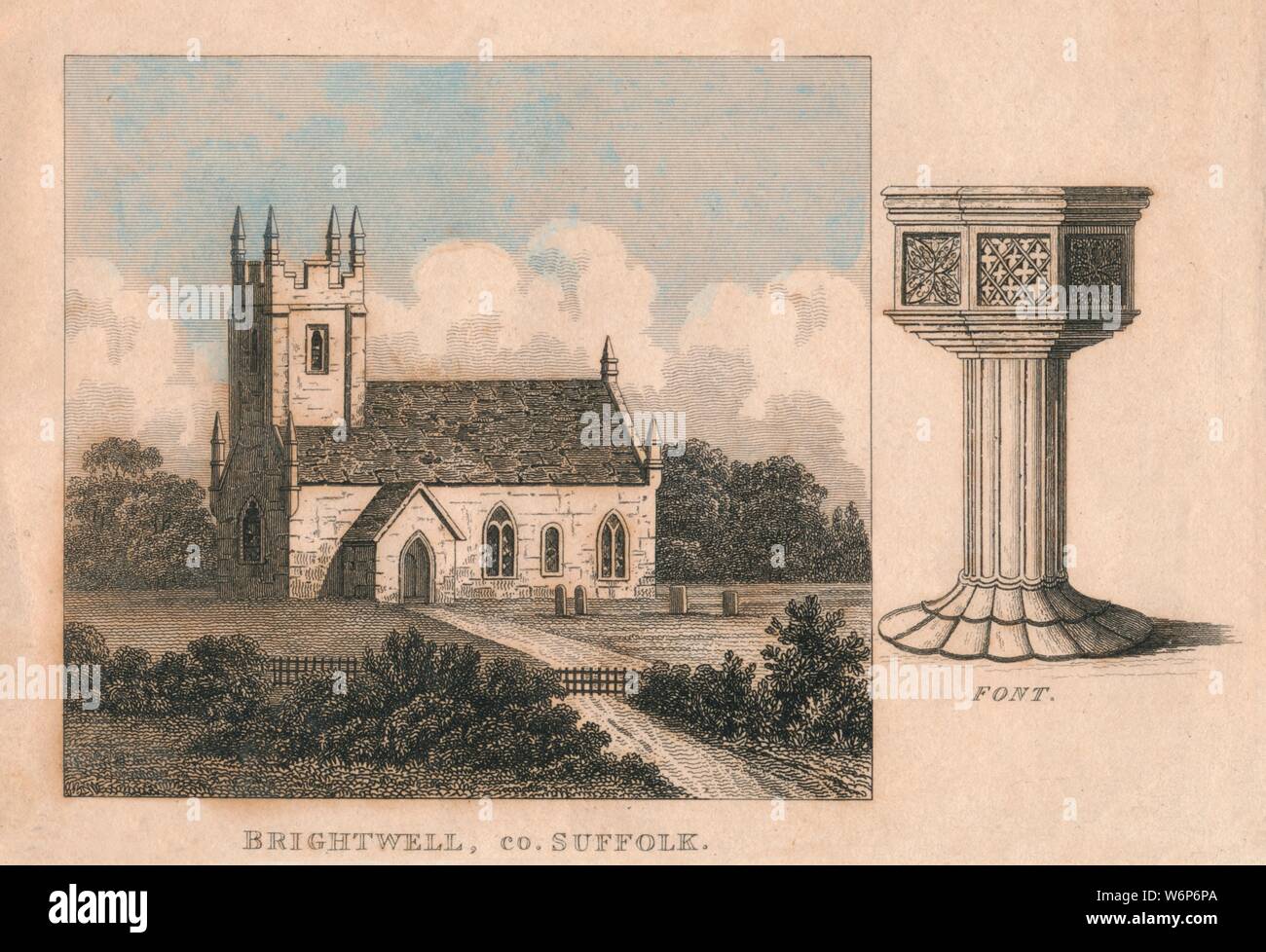 The church of St John the Baptist, Brightwell, Suffolk, 19th century ...