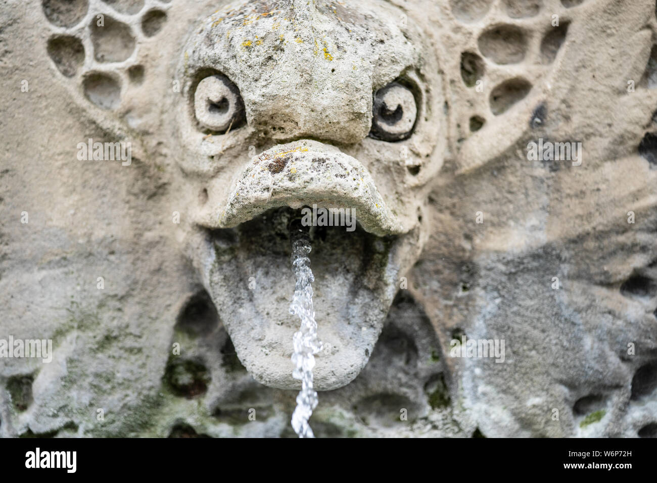 London, UK, July 28, 2019. Water feature in Greenwich University Stock ...