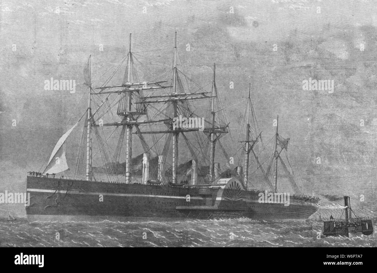 'The 'Great Eastern', 1860: The Vessel leaving Southampton on her First ...