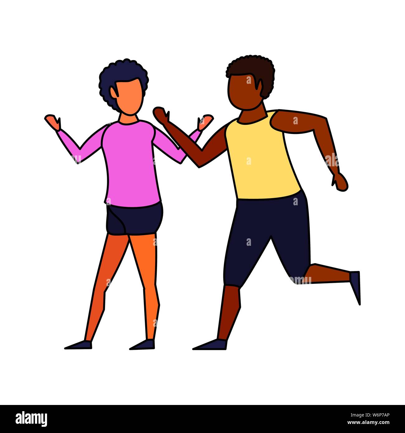 fitness sport exercise lifestyle cartoon Stock Vector Image & Art - Alamy