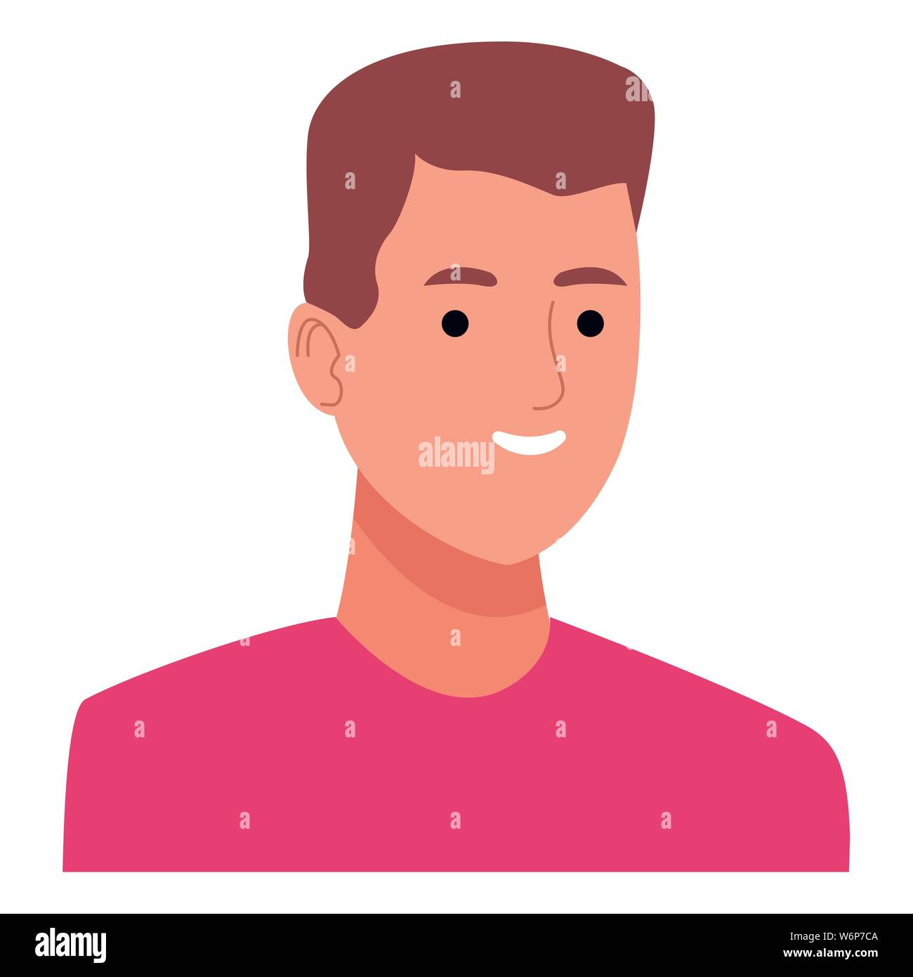 Young man smiling profile cartoon Stock Vector Image & Art - Alamy