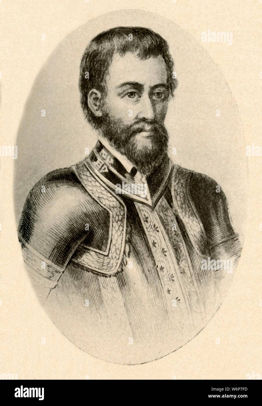'Portrait of Hernando De Soto, showing Spanish Armour of 16th century ...