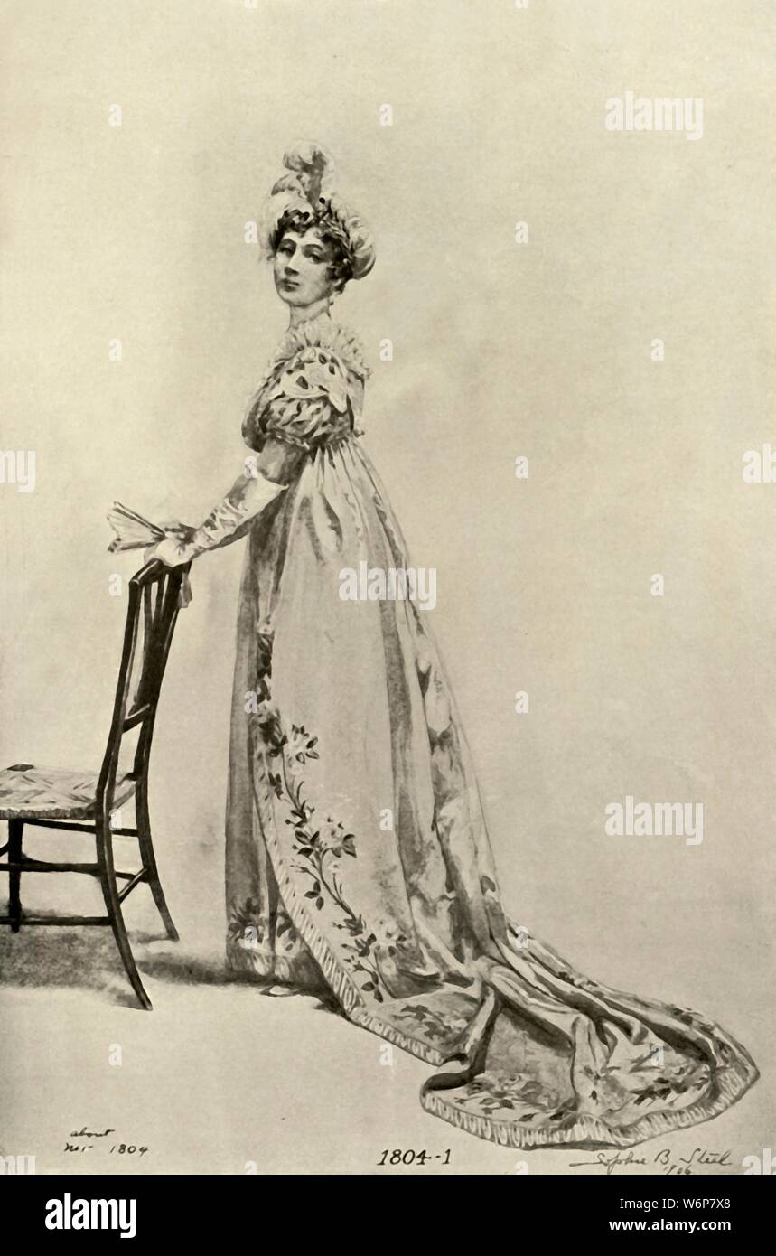 'Picture of an Empire gown worn in Philadelphia, now in the collection ...