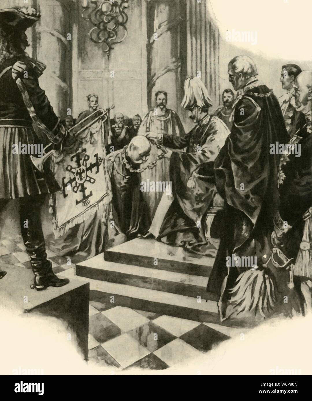 'The Court of the Kaiser', 1910. 'The Ceremony of the Black Eagle on ...