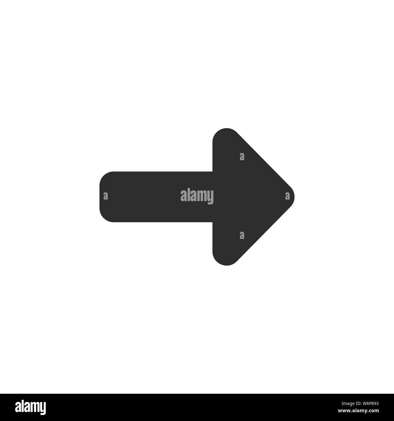 Vector illustration, flat design. Arrow forward icon Stock Vector Image ...