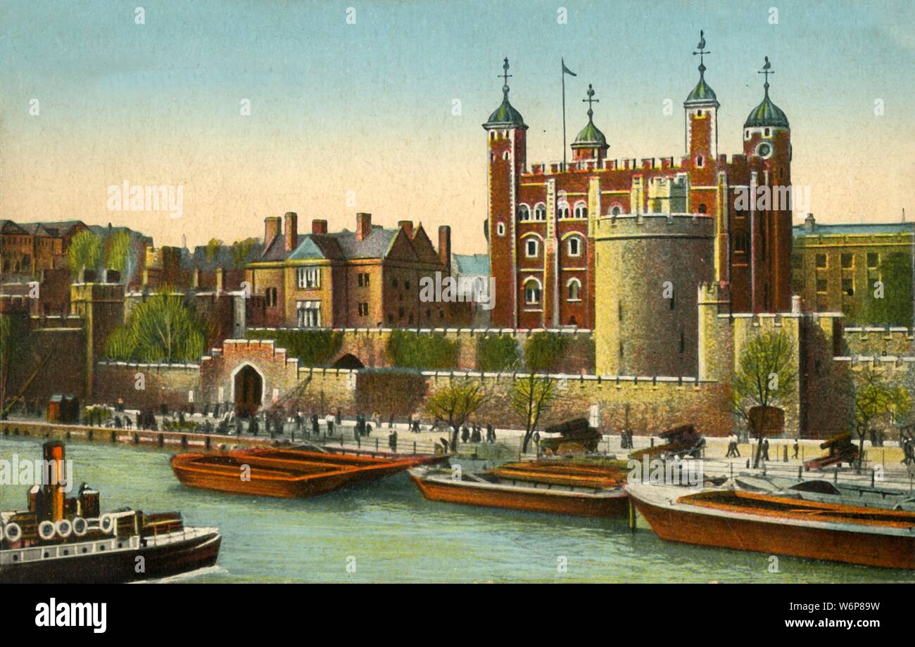 The Tower of London, c1910. London's famous prison, castle and armoury ...