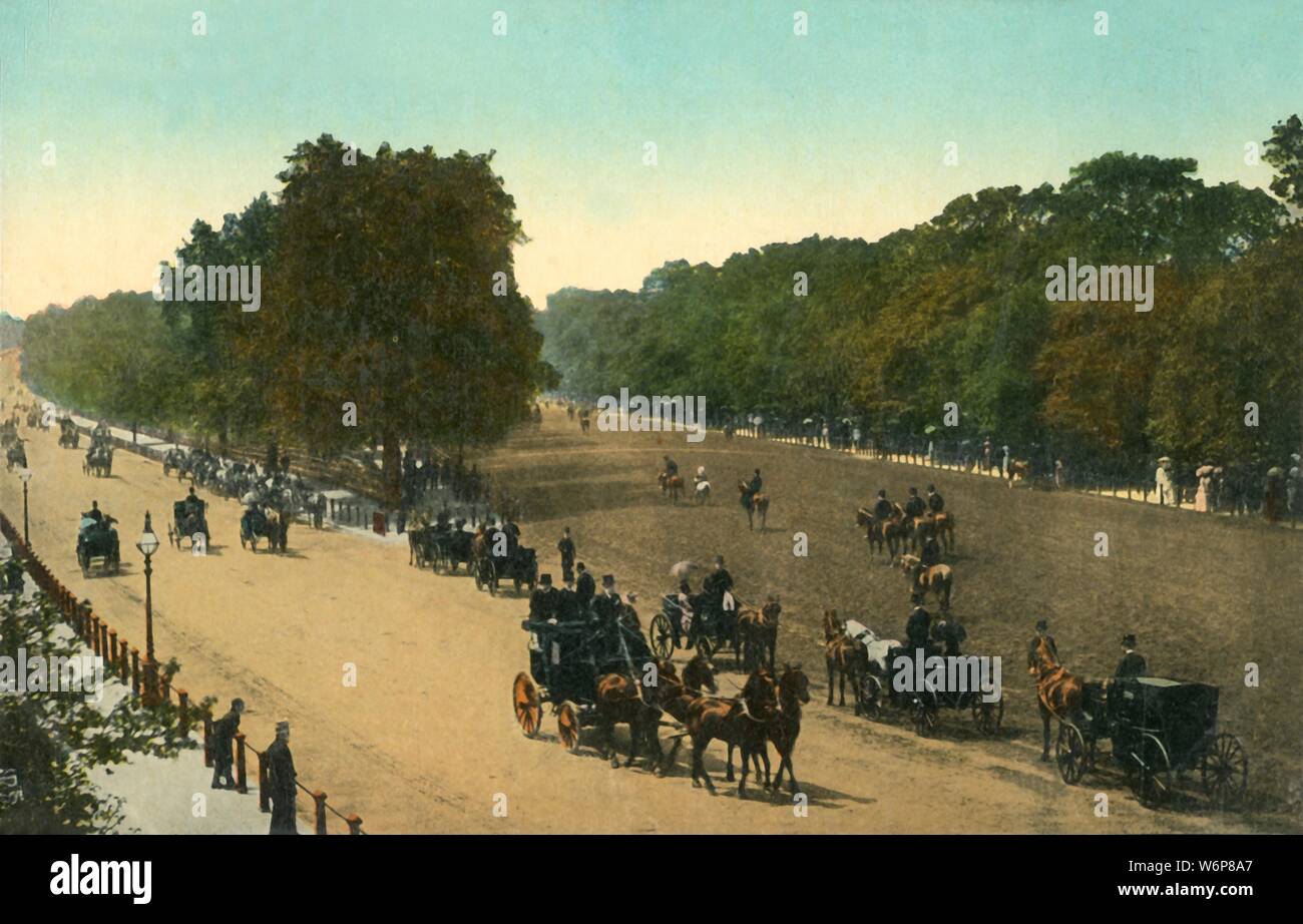 Rotten Row, Hyde Park, London, c1910. Rotten Row is a broad track ...