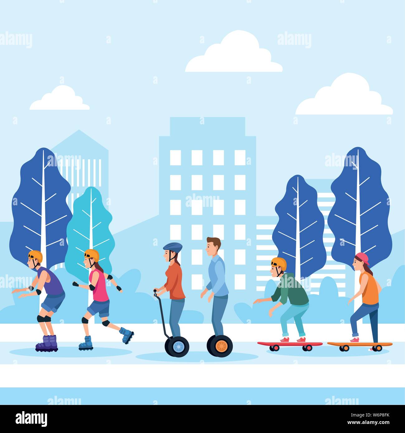 sport outdoor sportive activity cartoon Stock Vector Image & Art - Alamy